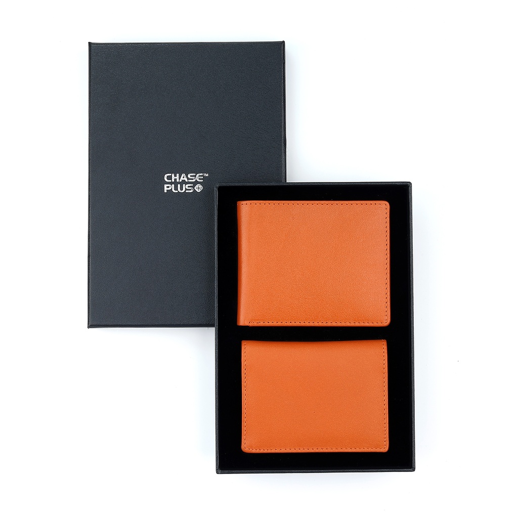 Combo Gift Set with RFID Leather Business Card Holder & Mens Wallet