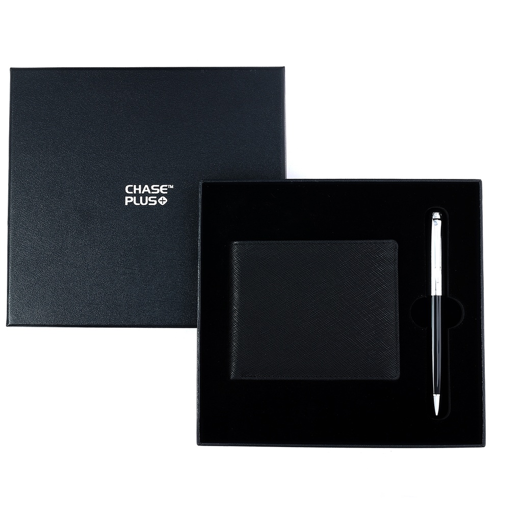 Leather Wallet & Luxury Pen Business Gift Set CMB8817| CHASE PLUS